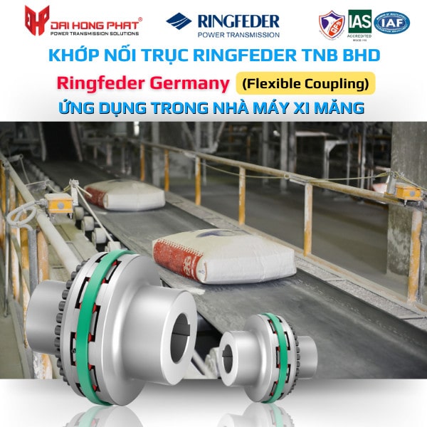 KHỚP NỐI TRỤC RINGFEDER TNB BHD ỨNG DỤNG TRONG NHÀ MÁY XI MĂNG - Dai Hong Phat Corp